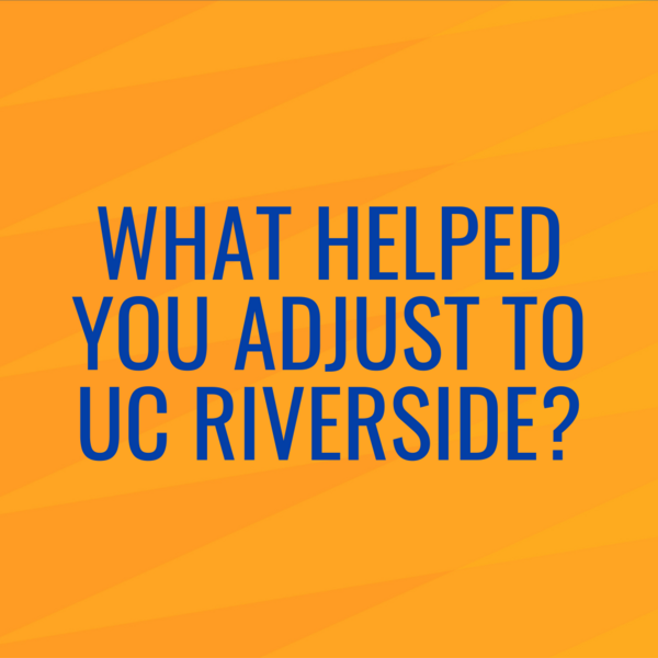 What Helped You Adjust to UC Riverside? | College of Natural ...