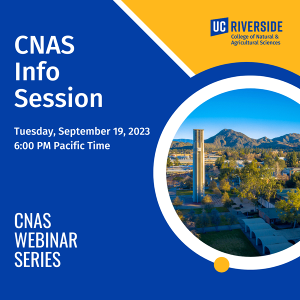 CNAS Info Session Webinar | College of Natural & Agricultural Sciences