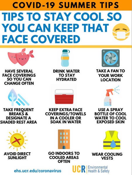 Stay Cool Summer Tips from UCR EHS infographic | College of Natural ...